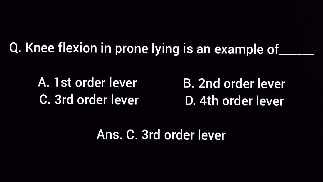 Knee flexion in prone lying is an example of____ - YouTube