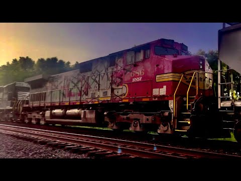 NS SD40-2 3286 and ATSF/BNSF C44-9W 686 Trailing on NS 13Q and A WB Coal Drag in Hudson on 7/13 ...