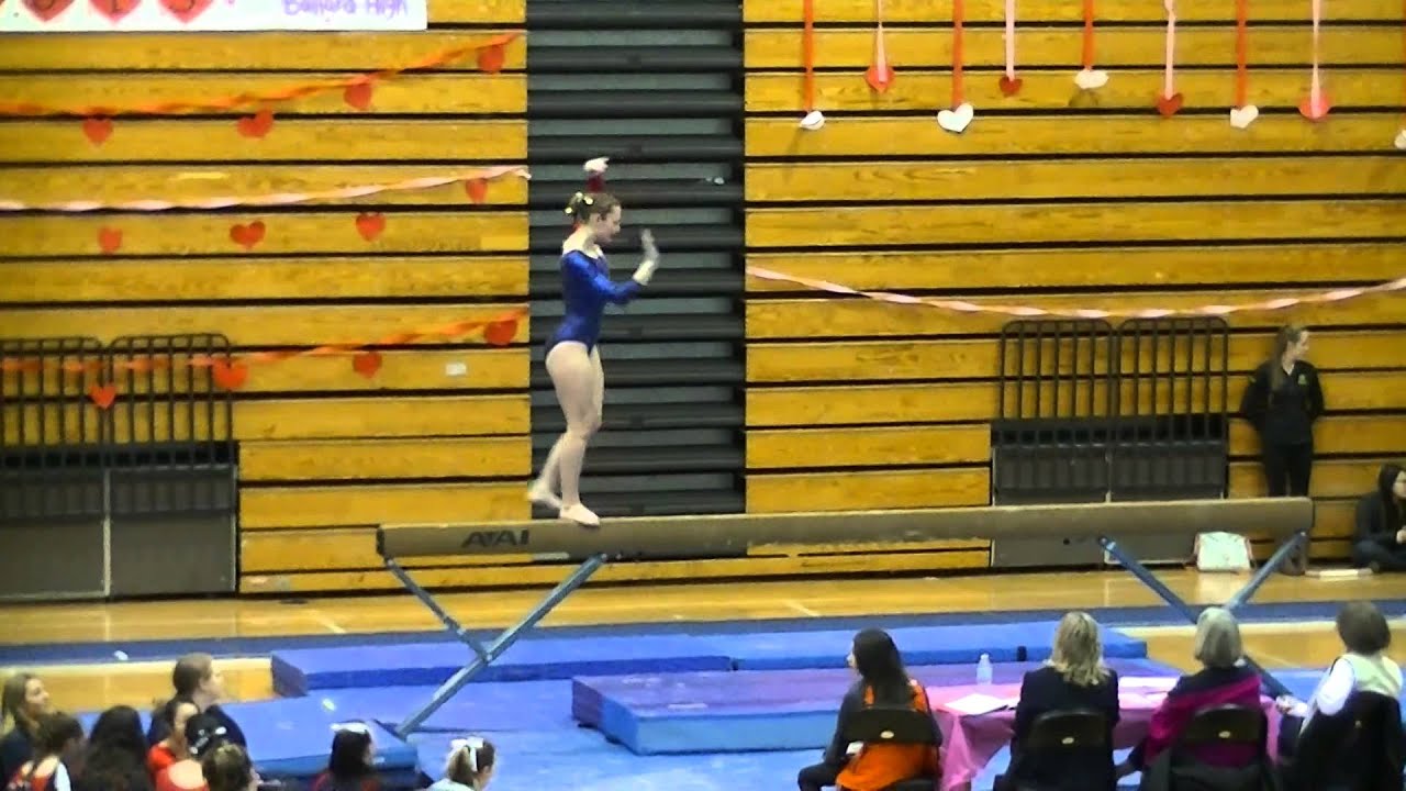 Gymnastics Districts 2015: Lizzie on beam, Nathan Hale High School ...
