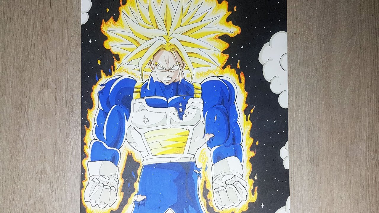 Comment dessiner Trunk SSJ2 Speed Drawing dbz - YouTube
