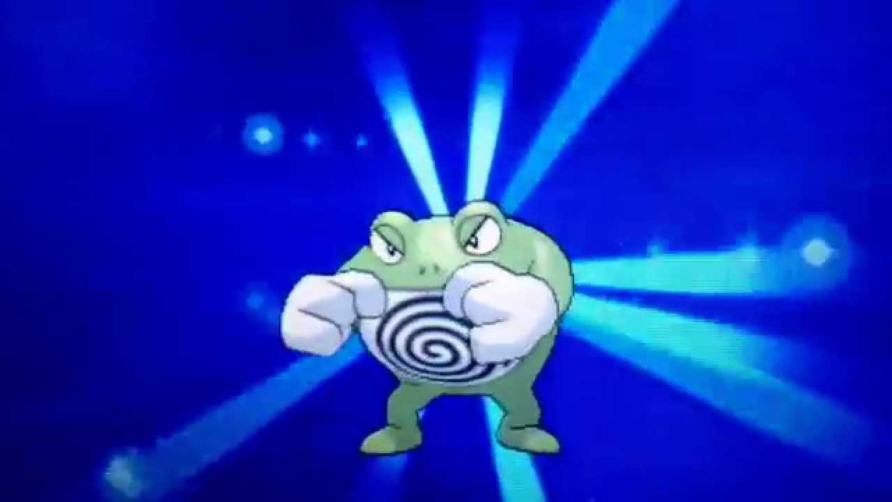 Shiny Poliwhirl Evolves Into Shiny Poliwrath - YouTube