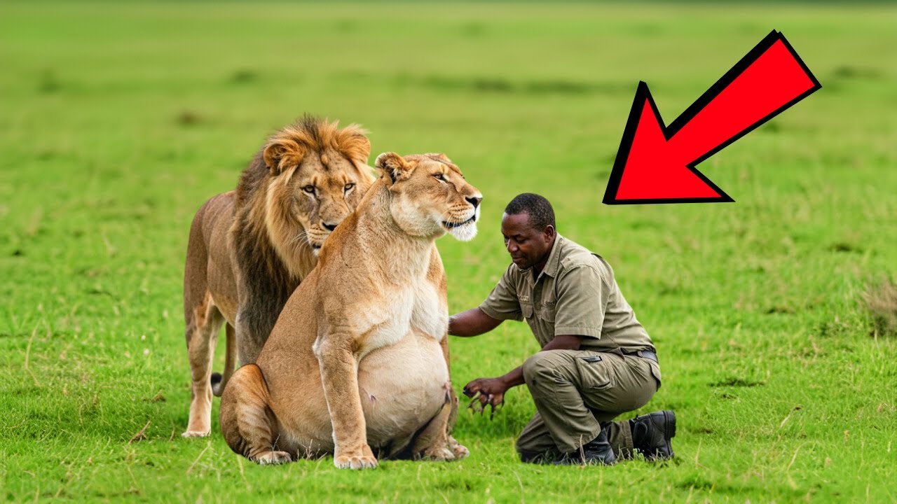 Man helps a lioness to give birth and minutes later something ...