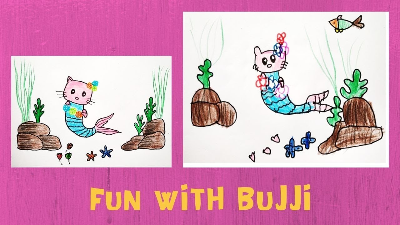 How to draw kitty maid | Kitty maid drawing in Tamil | Simple drawing ...