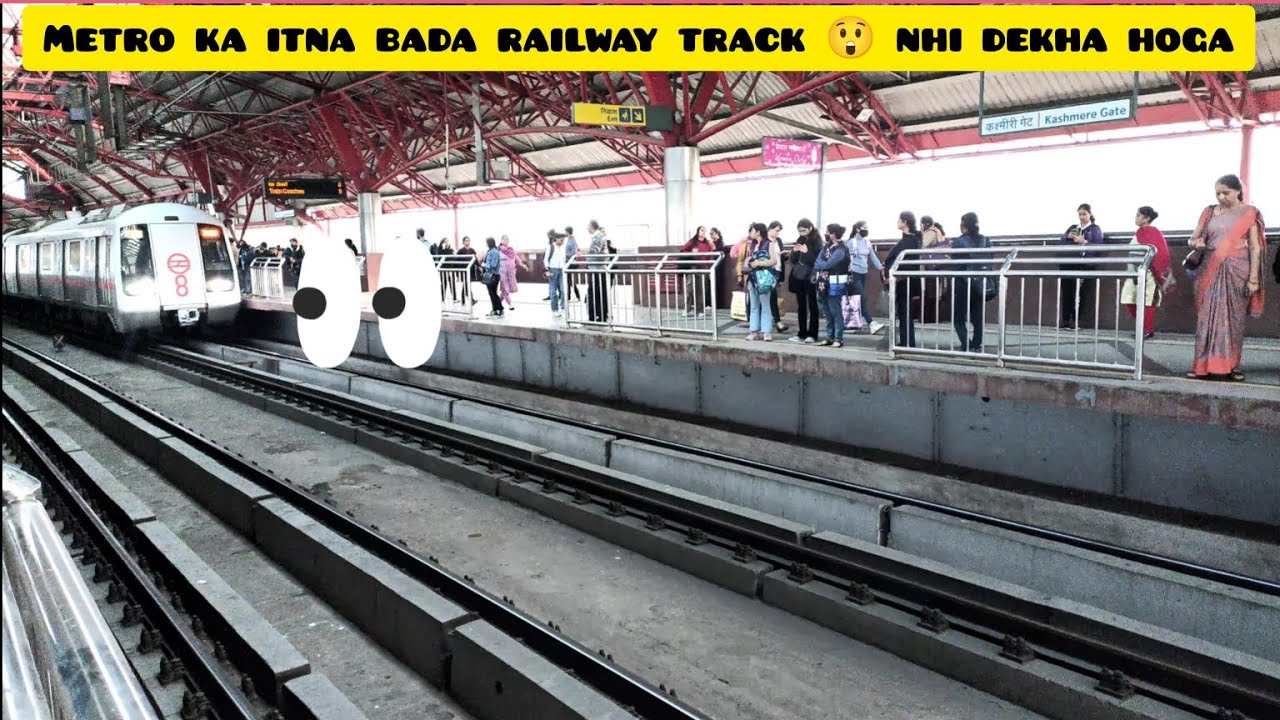Beautiful😍 Indian Delhi Metro🚇 Track for two trains #viral#train 🚂🚋🚃🚋🚃🚋 ...