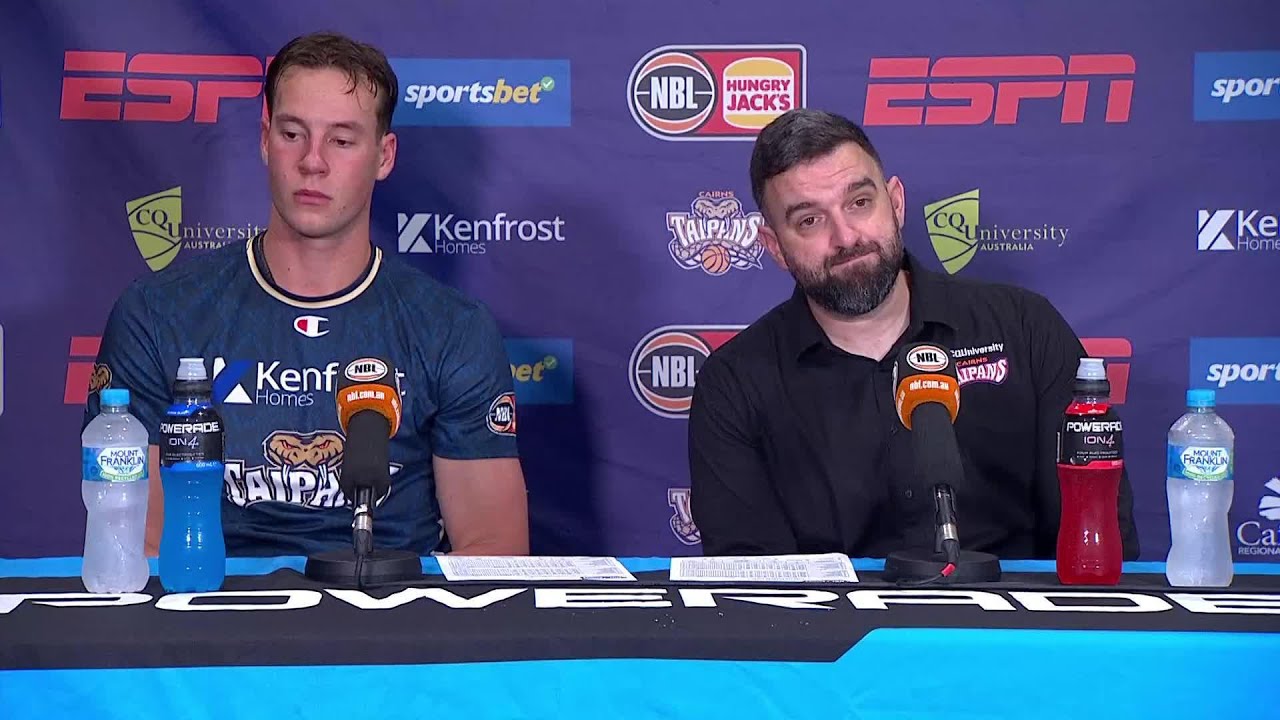 Adam Forde and Sam Mennenga press conference vs New Zealand Breakers ...