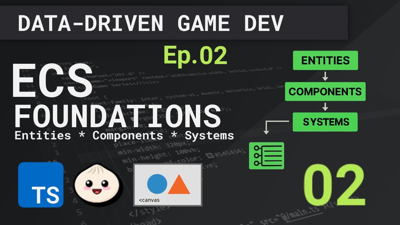 Data-Driven Game Dev — 02: ECS Explained — Entities, Components, Systems - YouTube