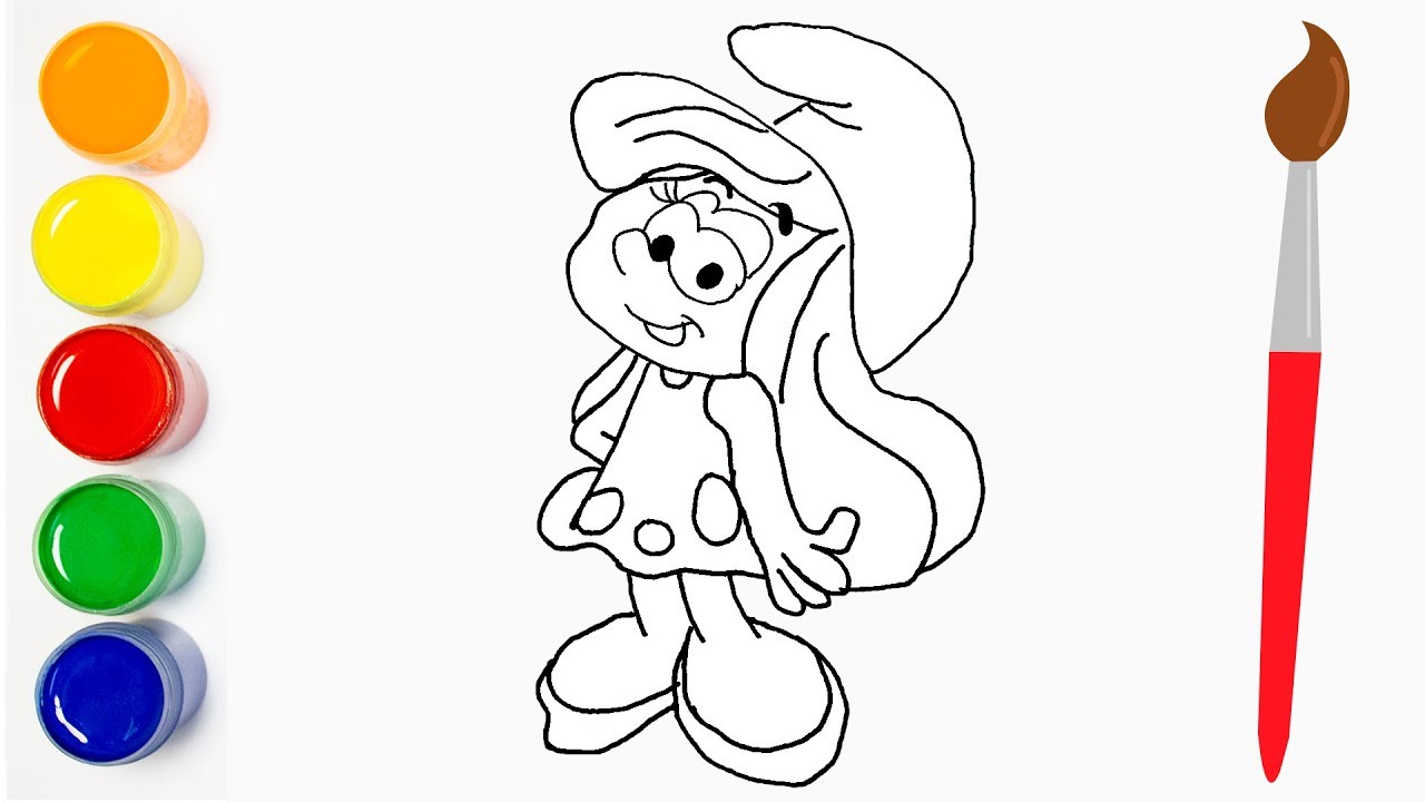 How To Draw Tender smurfette The Smurfs / Como Dibujar A Pitufina ...