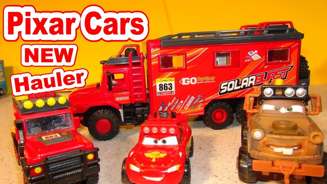 Pixar Cars New Hauler for Off Road Lightning McQueen - YouTube
