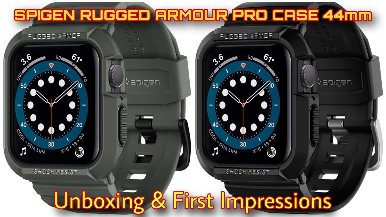 SPIGEN RUGGED ARMOR PRO CASE | APPLE WATCH SERIES 6 | UNBOXING & FIRST ...