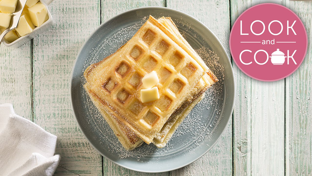 Waffles Recipe - Look and Cook step by step recipes | How to cook ...