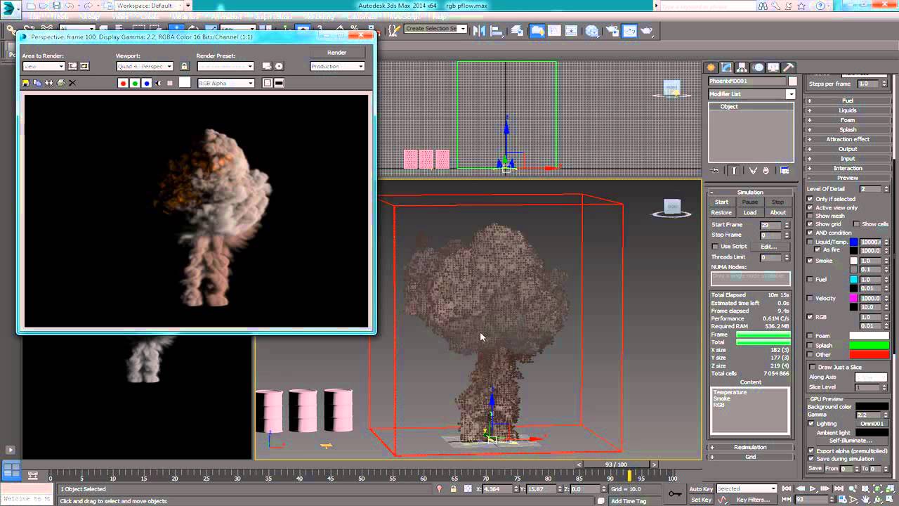Phoenix FD - pflow Explosion Mixing RGB Detailed Tutorial - YouTube