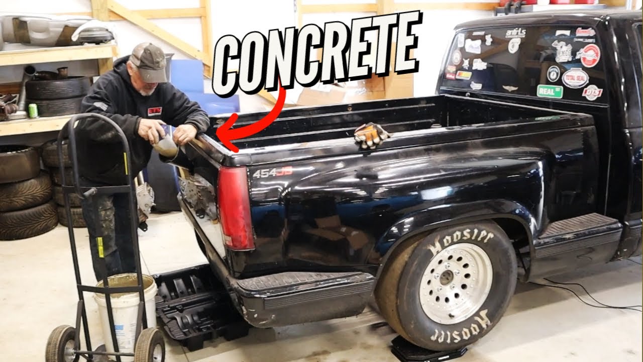We filled the tailgate with CONCRETE! - YouTube