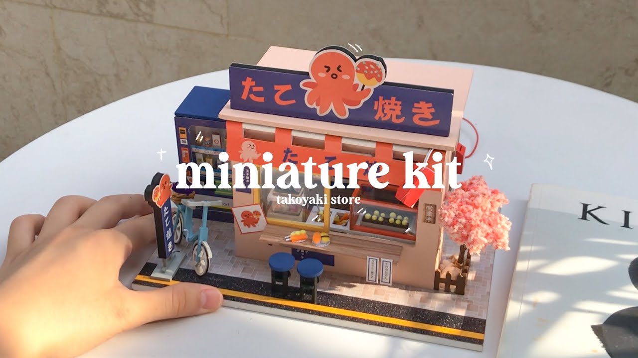 diy miniature kit, star takoyaki store 🐙 ft. filmora - YouTube