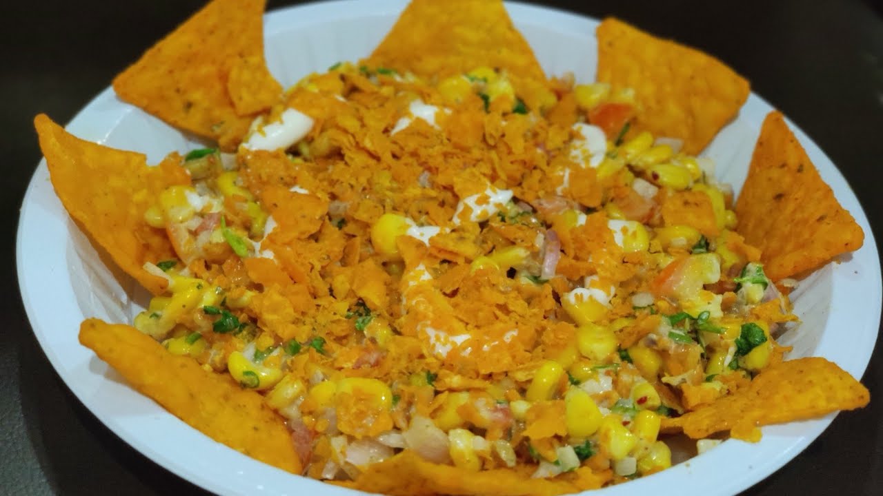 Corn and nachos ki chaat in 5 minutes/ very easy snack and starter ...