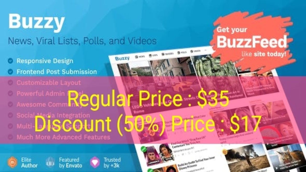 How to Buy News Script Cheapest Price | Buzzy News, Viral Lists, Polls and Videos - YouTube