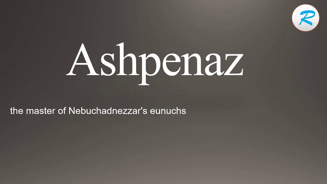 How to pronounce Ashpenaz - YouTube
