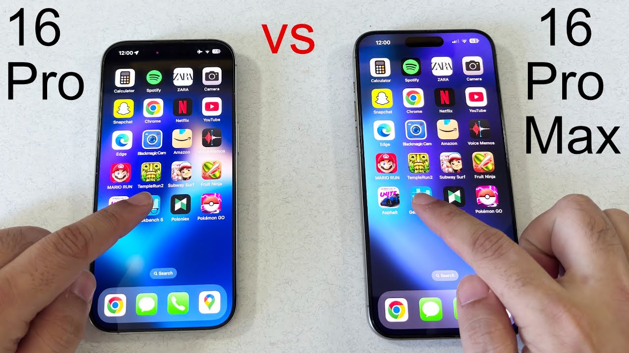 iPhone 16 Pro Max vs 16 Pro - Speed Test - YouTube