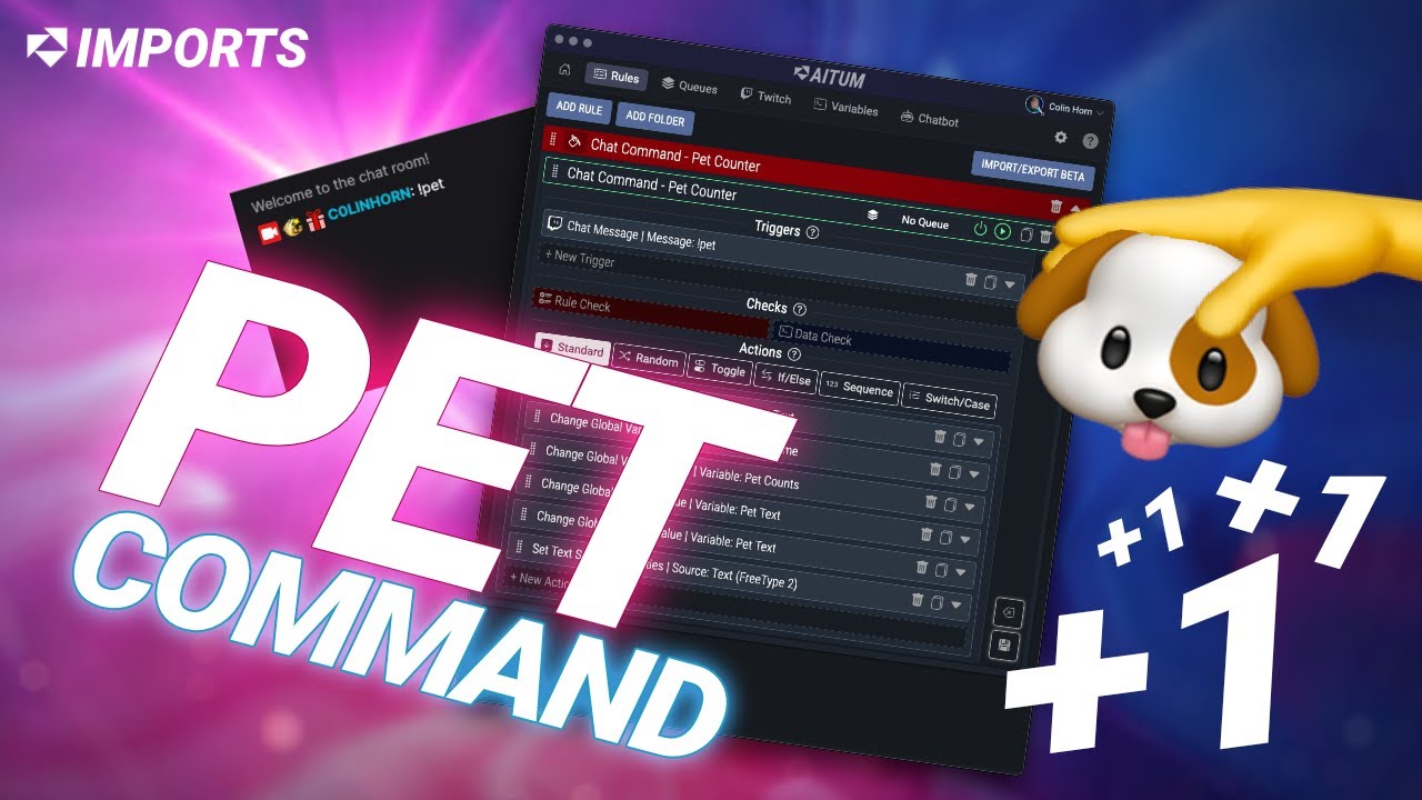 Pet Chat Command | Aitum Imports - YouTube