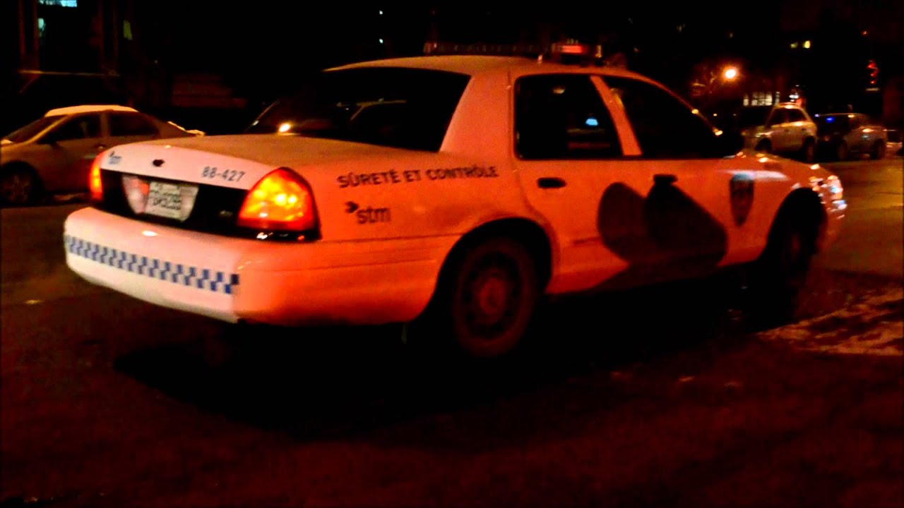 STM FORD CROWN VIC POLICE CARS - COTE DES NEIGES METRO STATION - YouTube