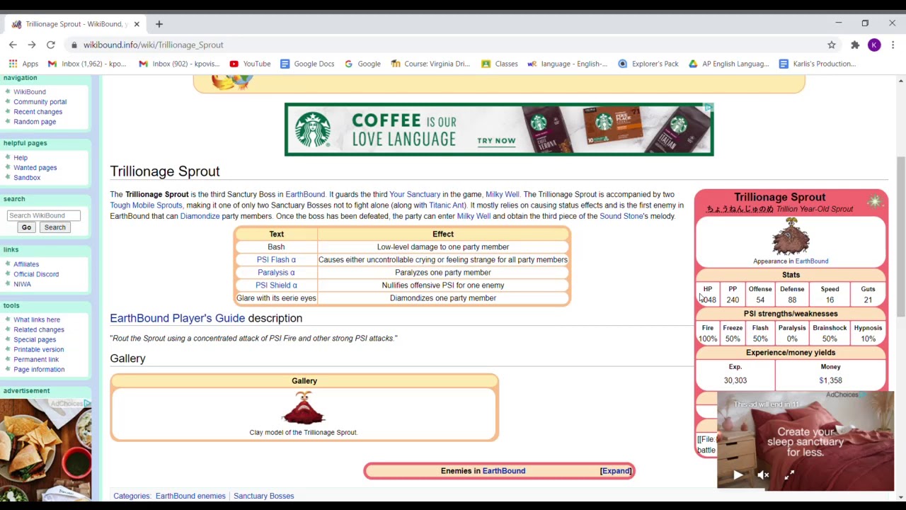 Every Earthbound Boss Overexplained- Trillionage Sprout - YouTube