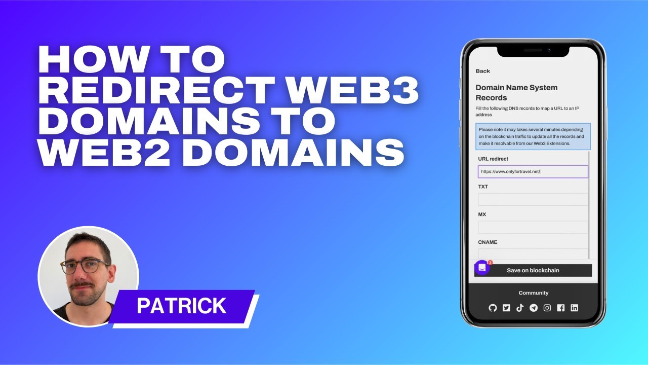 HOW TO REDIRECT WEB3 DOMAINS TO WEB2 DOMAINS - YouTube