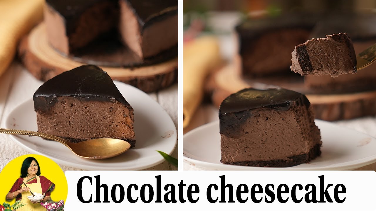 chocolate cheesecake recipe | Indian style chocolate cheesecake | no ...