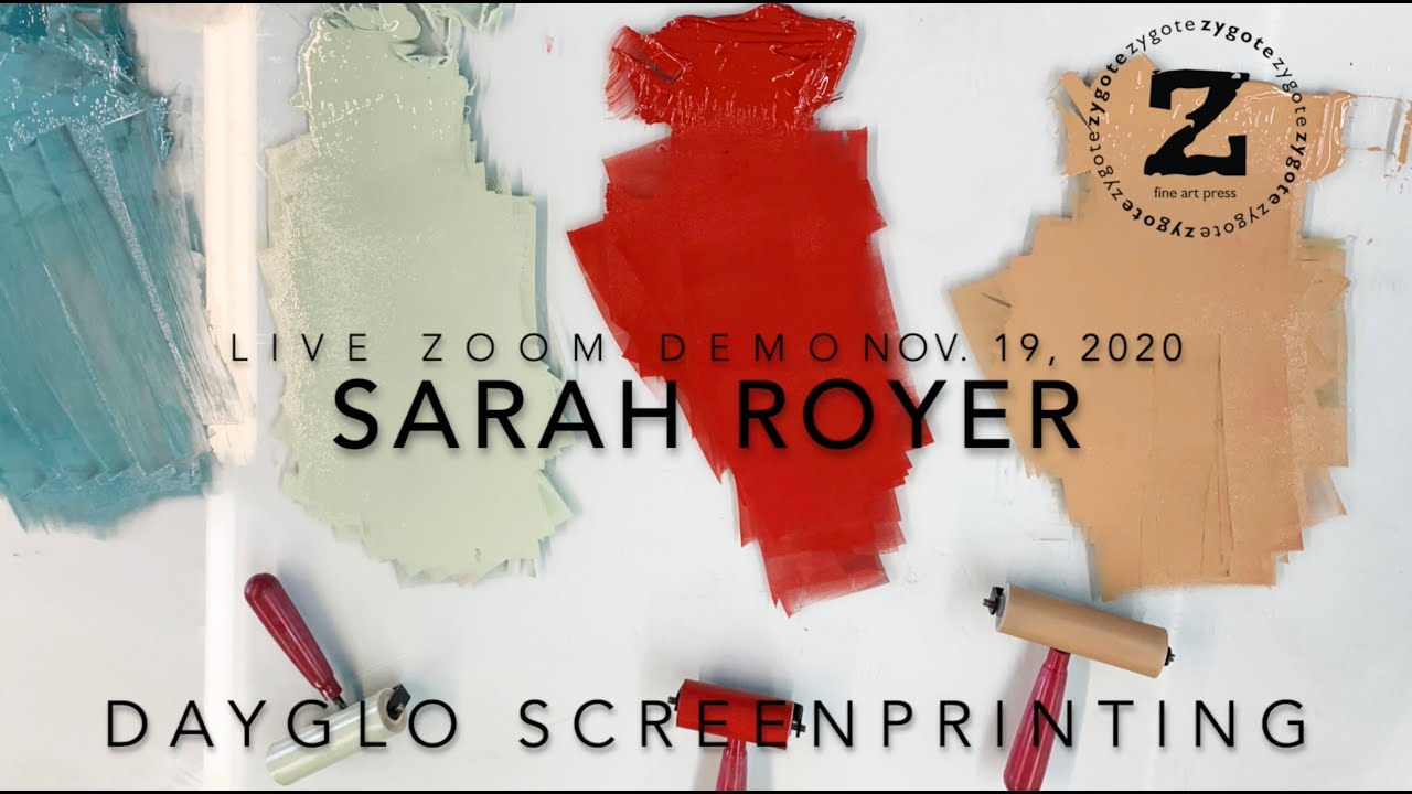 Live Dayglo Screenprinting Demo with Sarah Royer - YouTube