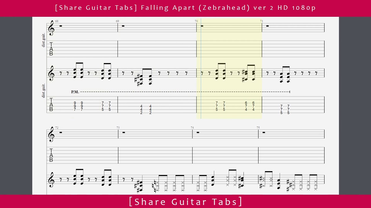 [Share Guitar Tabs] Falling Apart (Zebrahead) ver 2 HD 1080p - YouTube