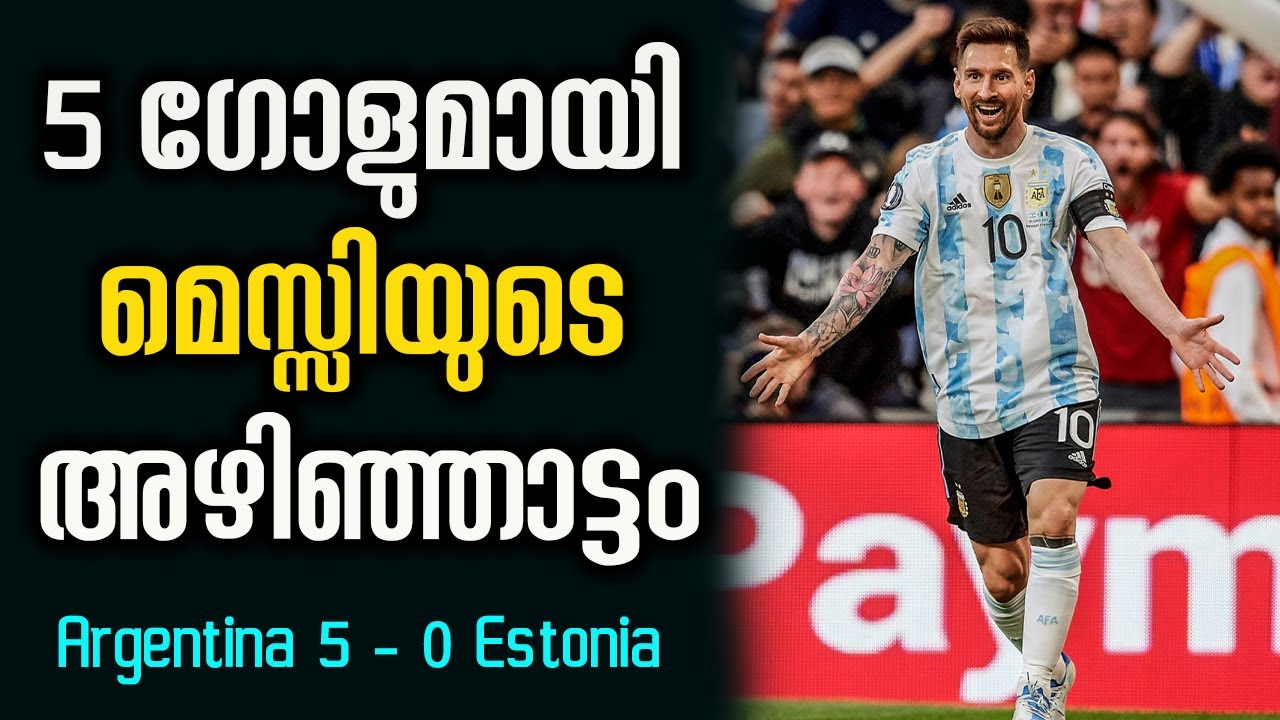 Messi scores five goals for Argentina in friendly win over Estonia ...