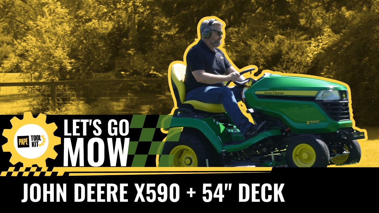 Let's Go Mow — John Deere X590 with 54 Inch Deck - YouTube