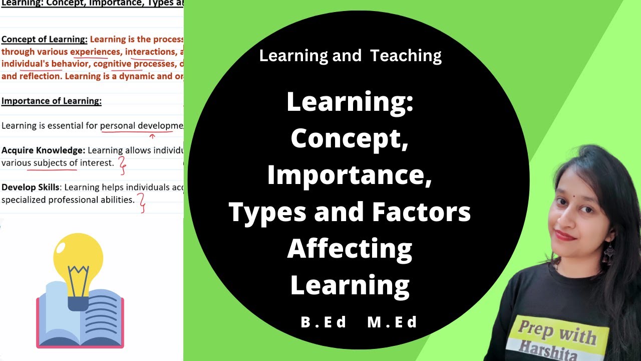 Learning: Concept, Importance, Types and Factors Affecting Learning ...