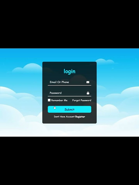 How To Make Validate Login Form Using Html Css And Javascript Youtube