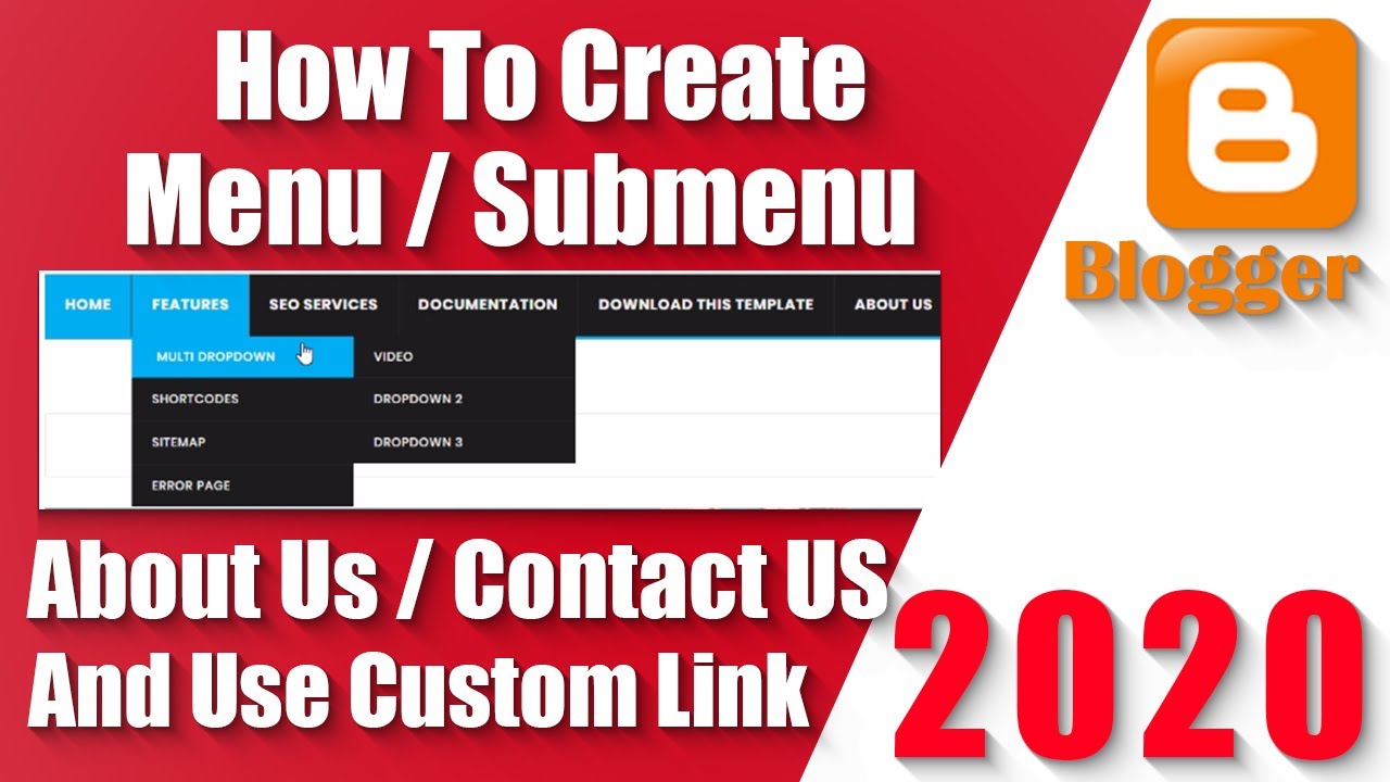 How To Create Sub Menu And Show About Us Contact Us Page In Menu Bar how-to-create-sub-menu-and-show-about-us-contact-us-page-in-menu-bar