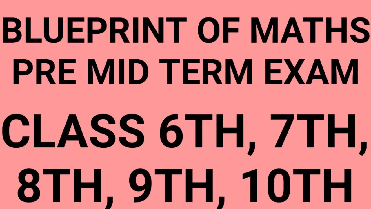 Blueprint of mathematics||Class 6th, 7th, 8th, 9th, 10th||maths mate ...