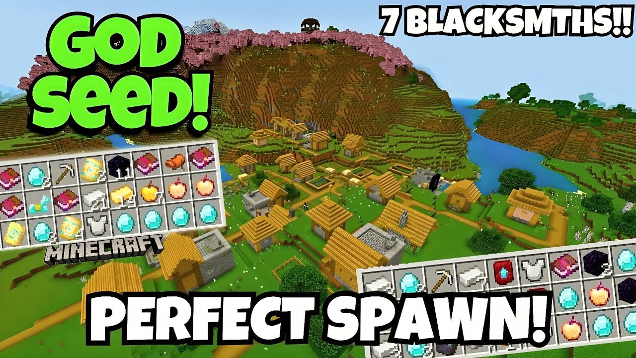 GOD SEEDS FOR MINECRAFT 1.21 BEDROCK AND POKET EDITION || SEEDS ...