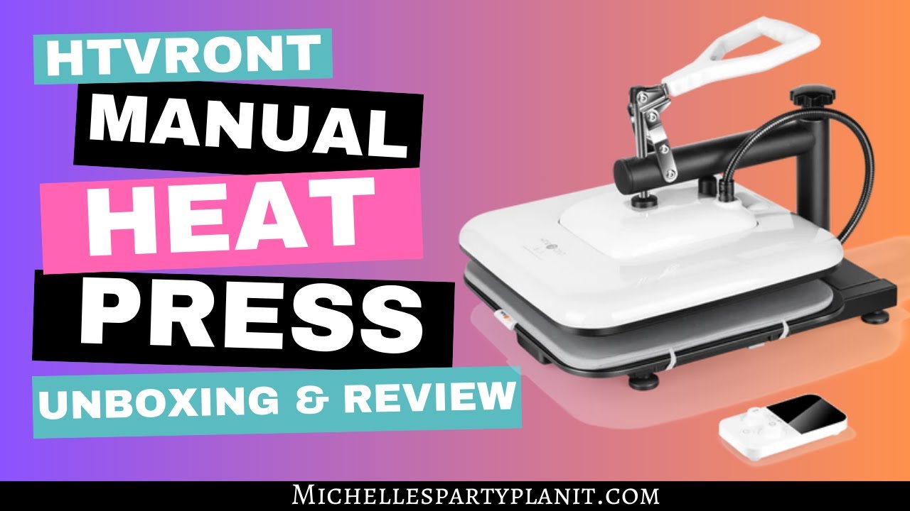 HTVRONT Manual Heat Press Unboxing and Review - YouTube