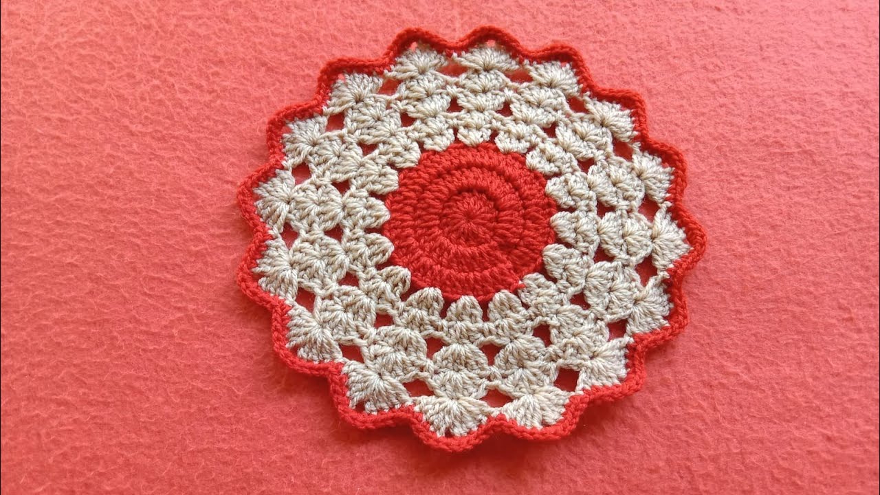 2022 Crochet Shell Stitch Lace doily Pattern for Beginners/ Beautiful ...