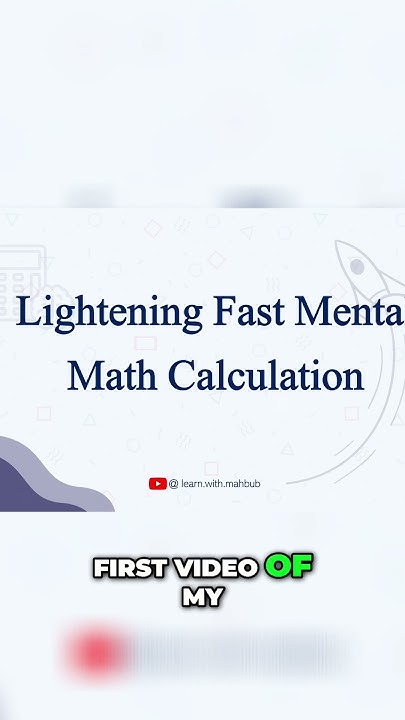 Lightening Fast Mental Math Master Multiplication Tricks in Seconds ...
