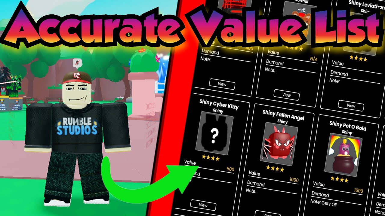 The First Accurate Pet Catchers Value List! PetCatchers/Roblox - YouTube