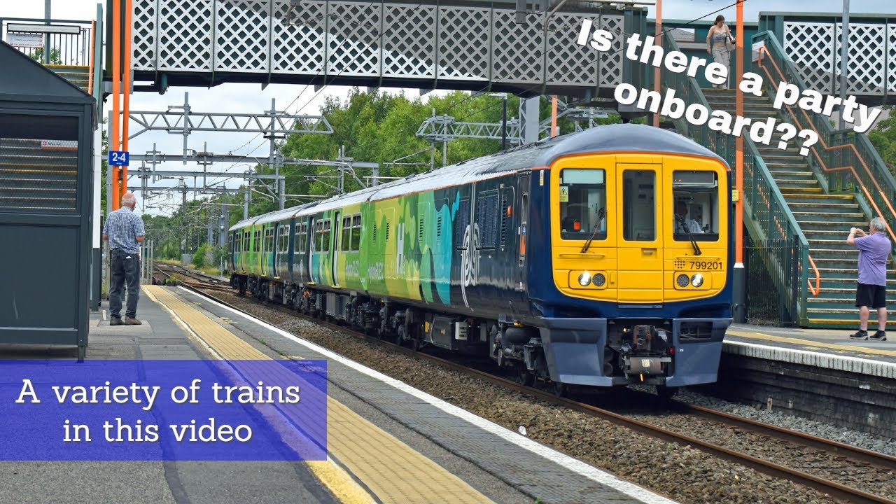 A variety of trains in and around the West Midlands, Includes Hydroflex ...