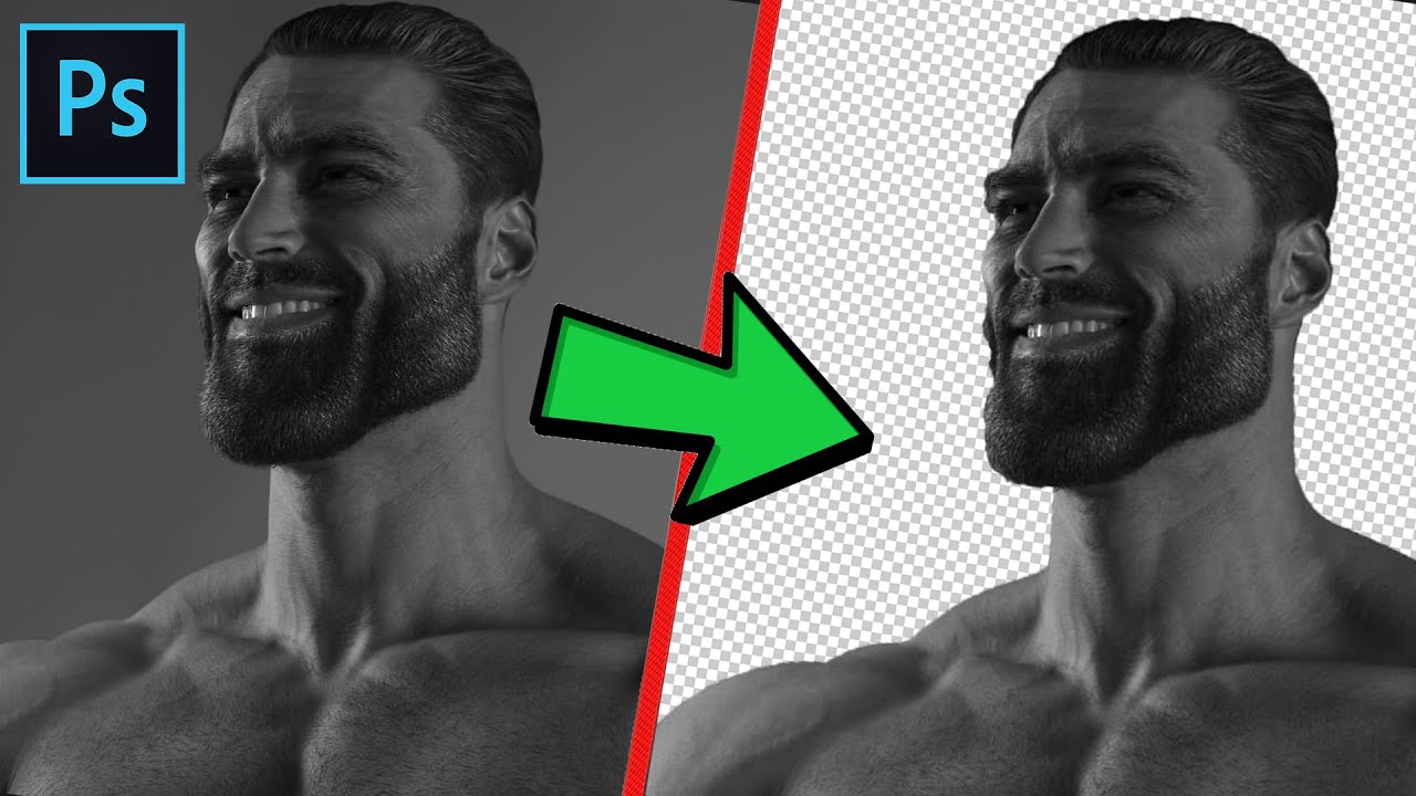 How to cut out an image - remove the background with Photoshop - YouTube