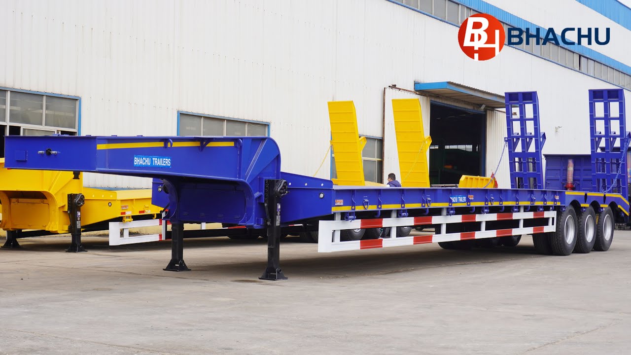 Bhachu Low Bed Trailer | 3 Axle 80 Ton Lowbed Semi Trailer for Sale In ...