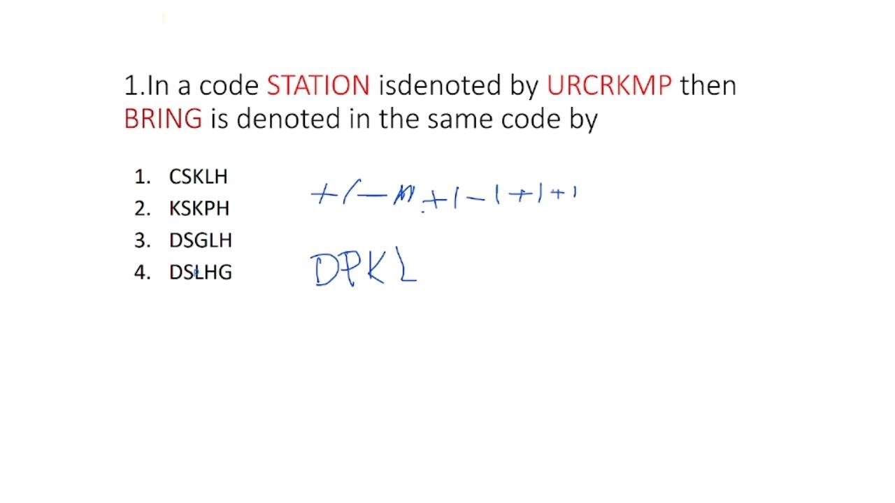 How To Mack In Reasoning Coding Dicoding For Aemy Bsf Crpf Oll 8670
