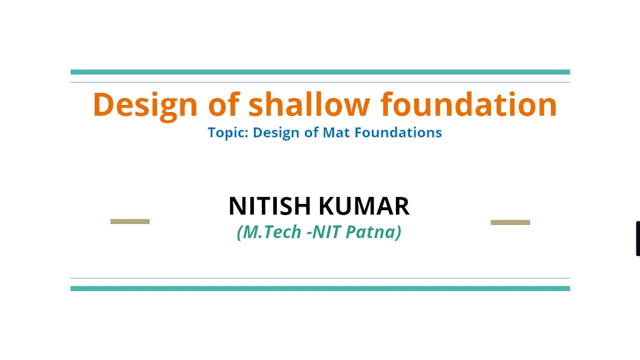 Design of Mat foundations - YouTube