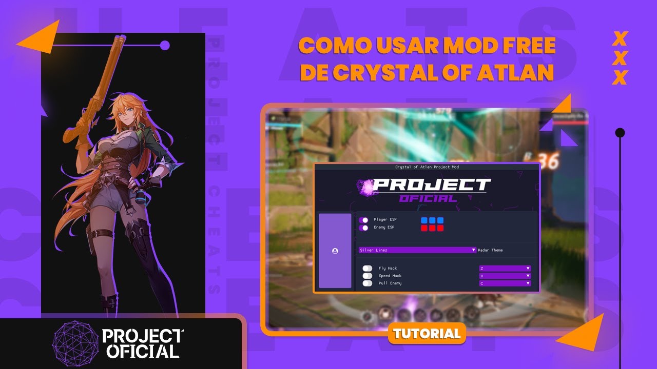 COMO USAR MOD FREE DE CRYSTAL OF ATLAN | PROJECT MOD - YouTube