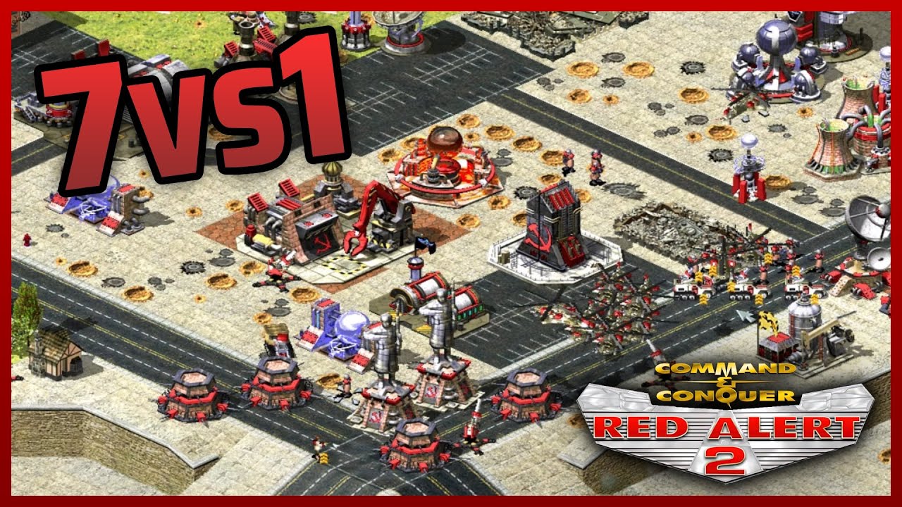 Red Alert 2 | Invasion Map | (7 vs 1 + Superweapons) - YouTube