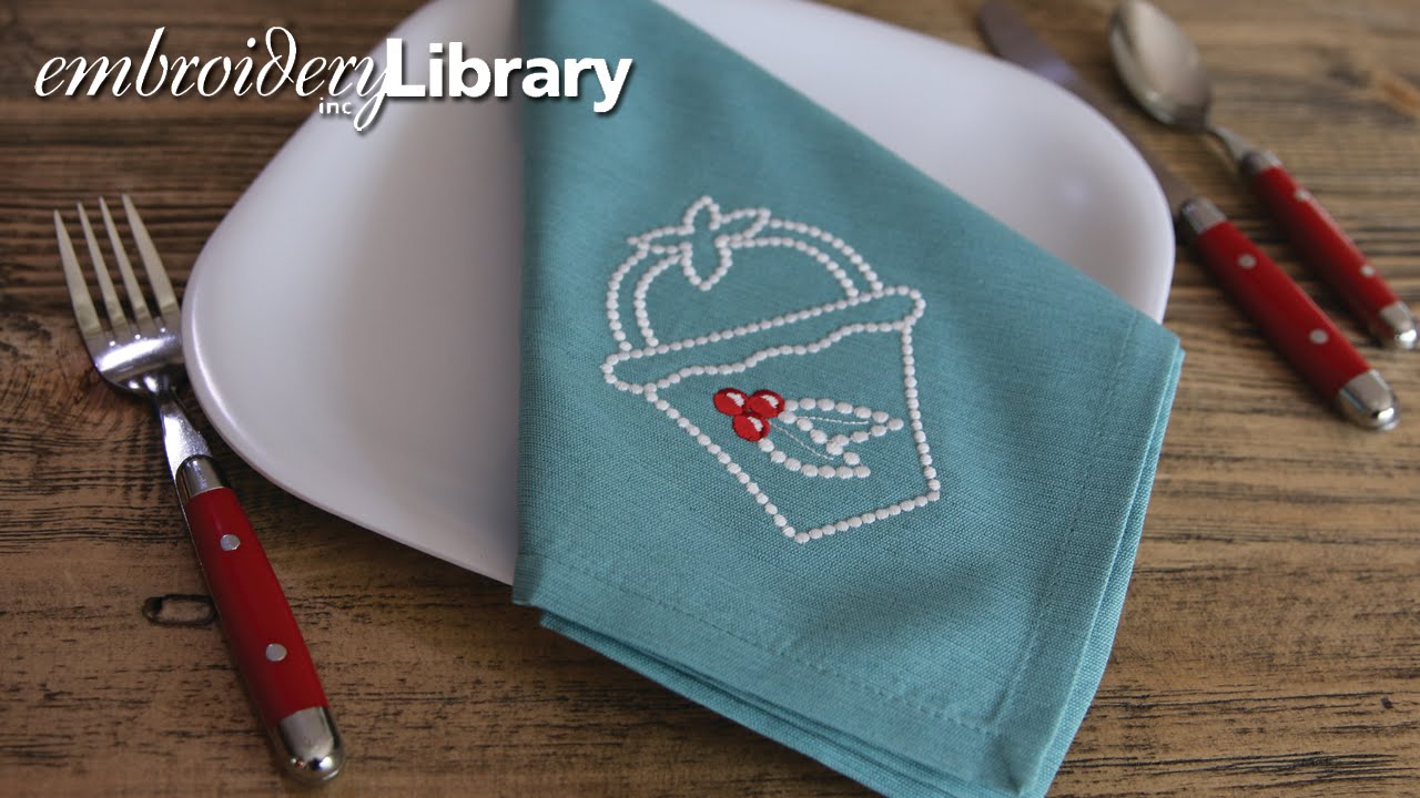 Machine Embroidery & Candlewicking - YouTube