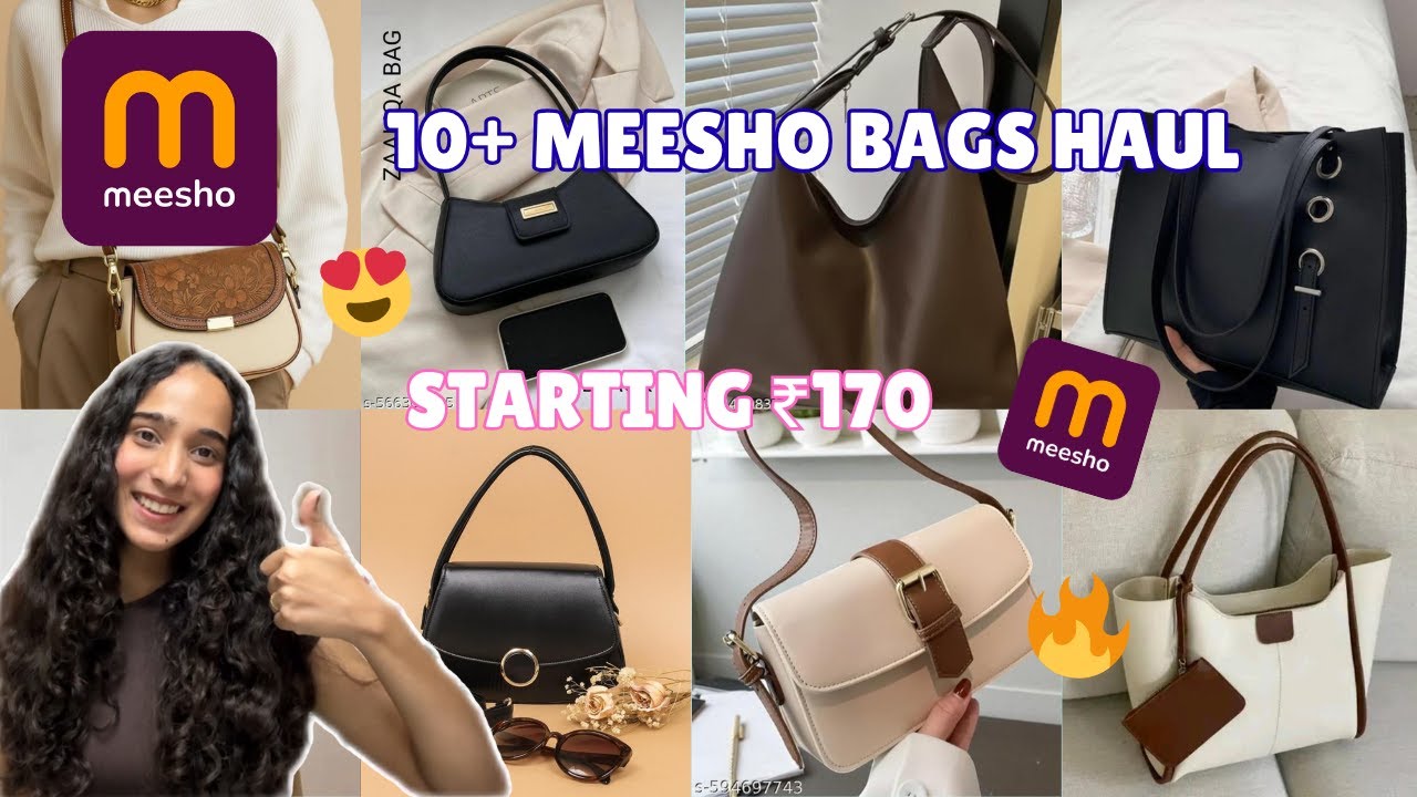 *HUGE* MEESHO BAG HAUL ️ | TRENDY BAGS | STARTING ₹170🔥 | OFFICE ...