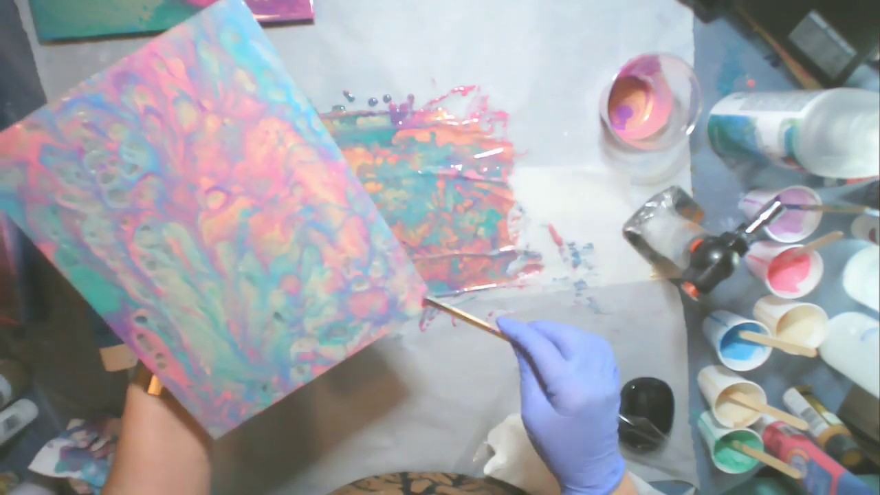 Infinity Dip Painting using Leftover Paint - YouTube