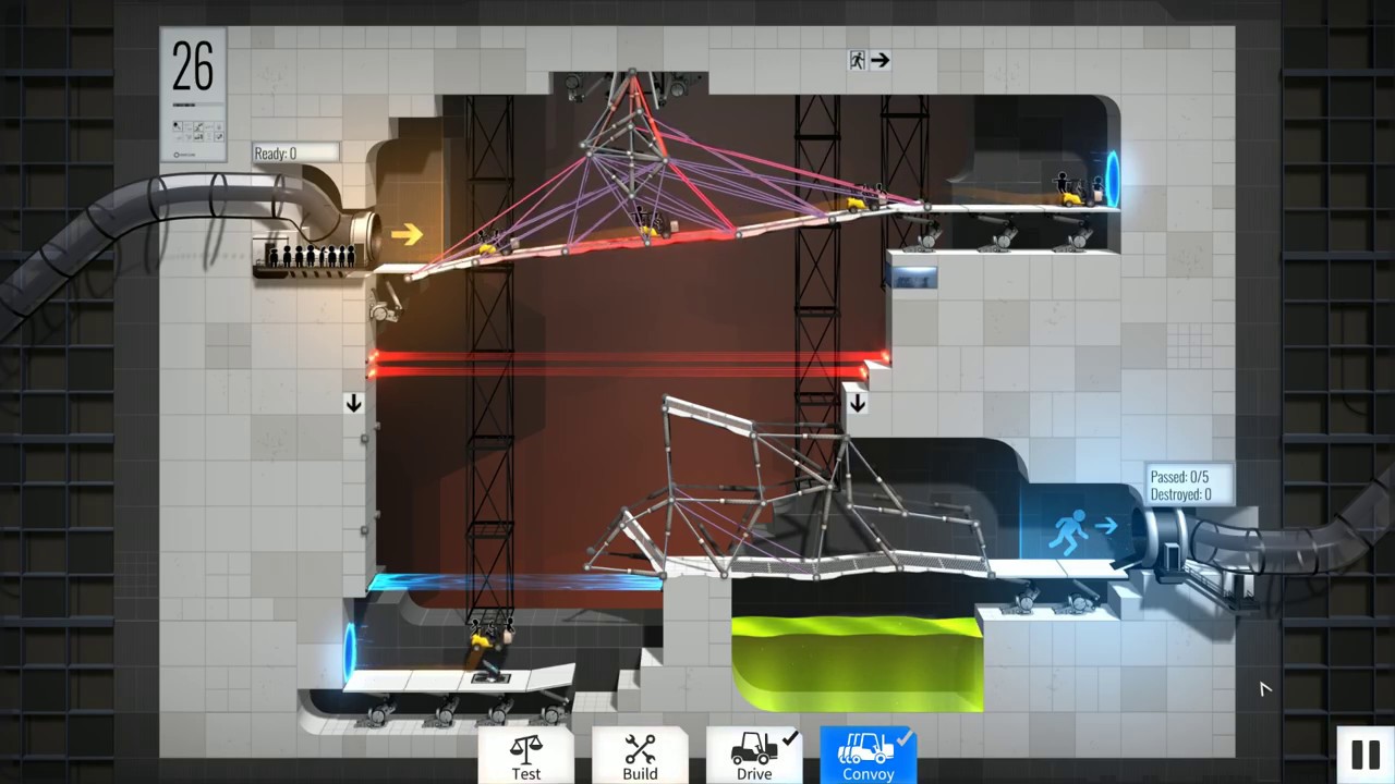 Bridge Constructor Portal - Level 26 - YouTube